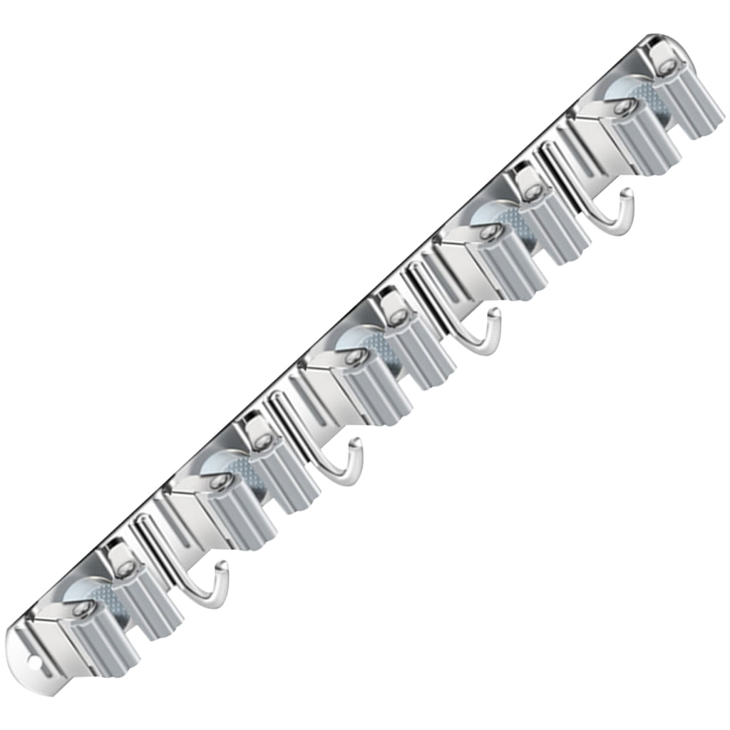 Yammee Brooms Organizer Metal Mop Rack Wall Mount Storage Solution for ...