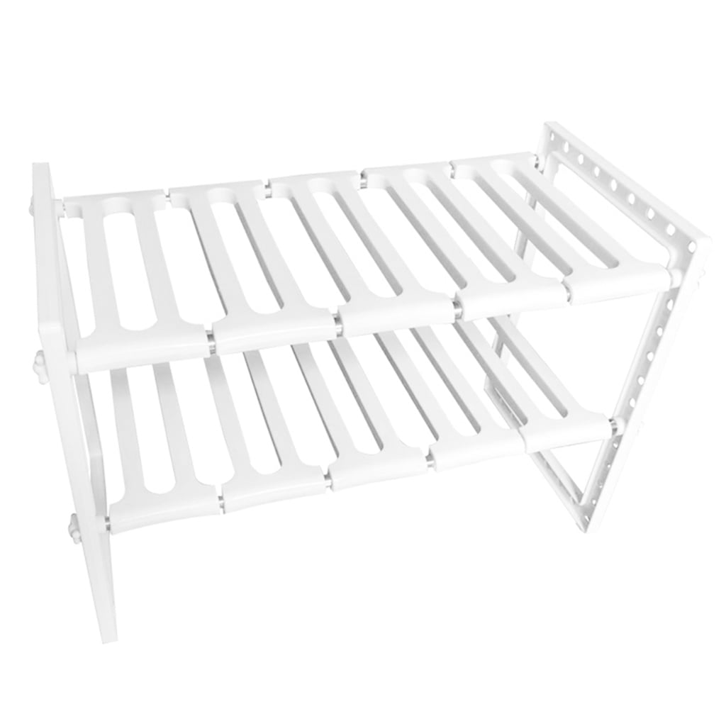 Yammee Cabinet Storage Shelf Expandable Metal Rack Adjustable Sink Dish ...