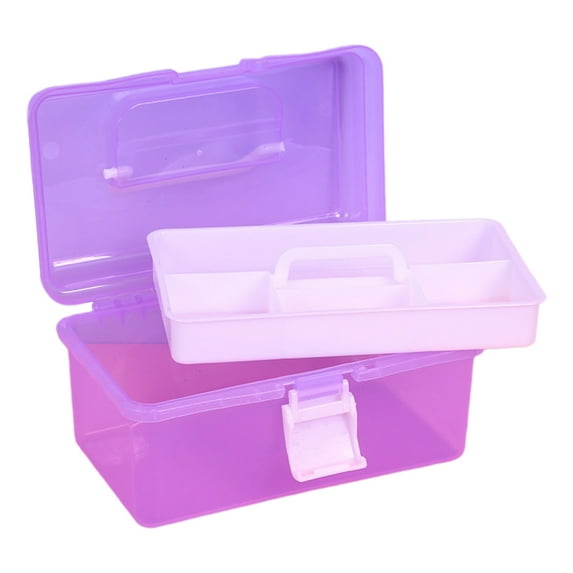 Yammee Clear Toy Storage Box with Tray Large Plastic Box for Organizing ...