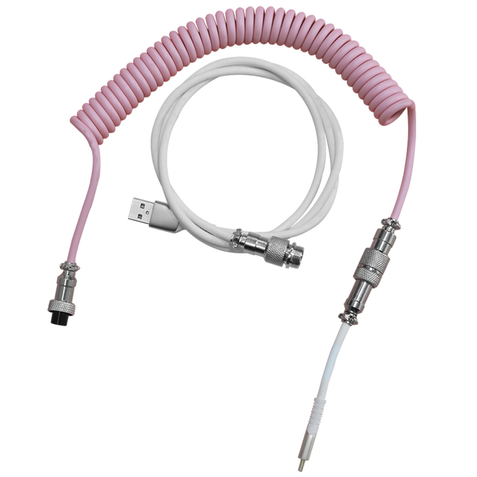 Yammee Coiled Type C Cable 2.for 3M Ajazz Mechanical Keyboard Aviator ...