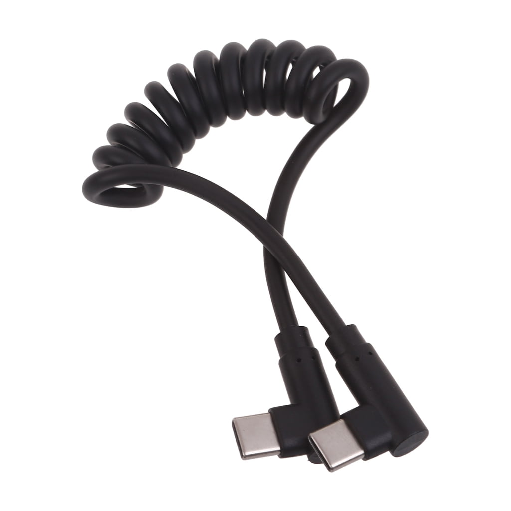 Yammee Coiled Type C to Type C Cable 10Gbps Data Transfer Cord Suitable ...