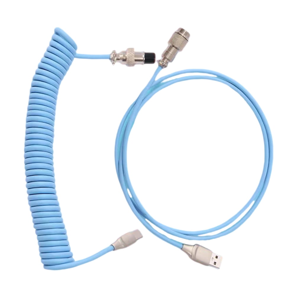 Yammee Coiled USB C Keyboards Cable for Fast Charging and Data Transfer ...