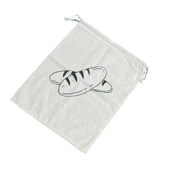 Yammee Compact Bread Pouch Portable Linen Drawstring Bag for Bread ...