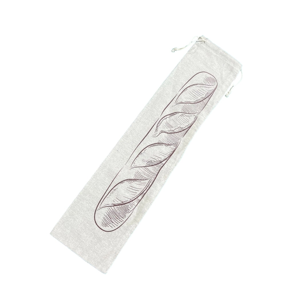 Yammee Compact Bread Pouch Portable Linen Drawstring Bag for Bread ...