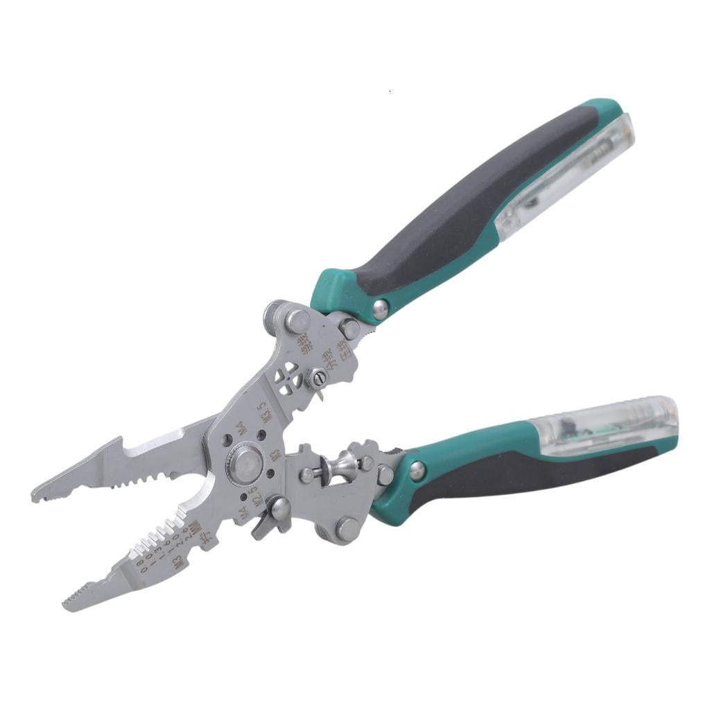 Yammee Compact Foldable Wire Stripper Cable Crimping Pliers Cutter Hand ...