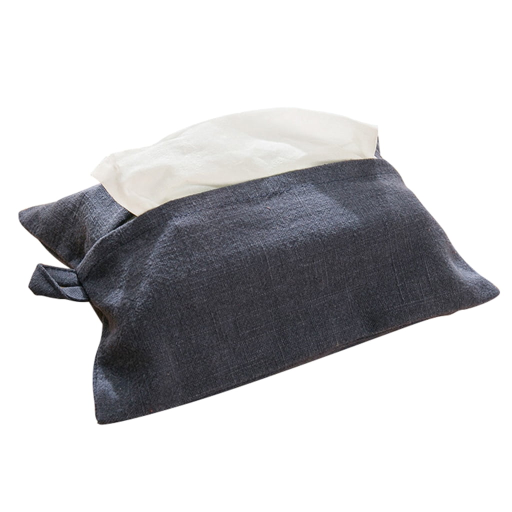 Yammee Cotton Linen Tissue Box Paper Towel Holder Desktop Decoration ...