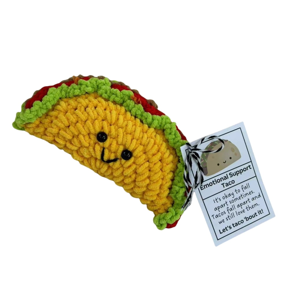 Yammee Crochet Tacos Toy Soft Plush Knitted Dolls Ornament for ...