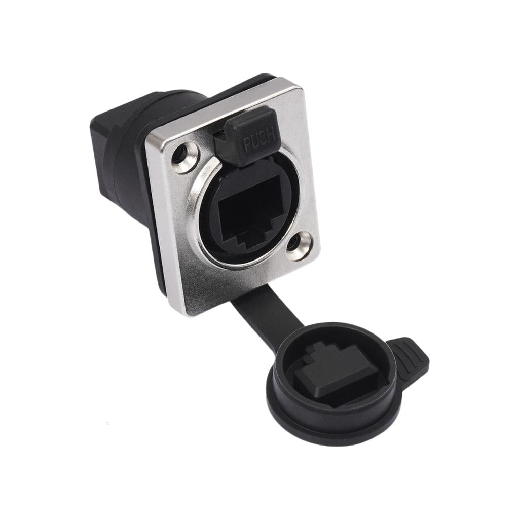 Yammee D Type Panel Mount Networking Adapter RJ45 Female Connector ...