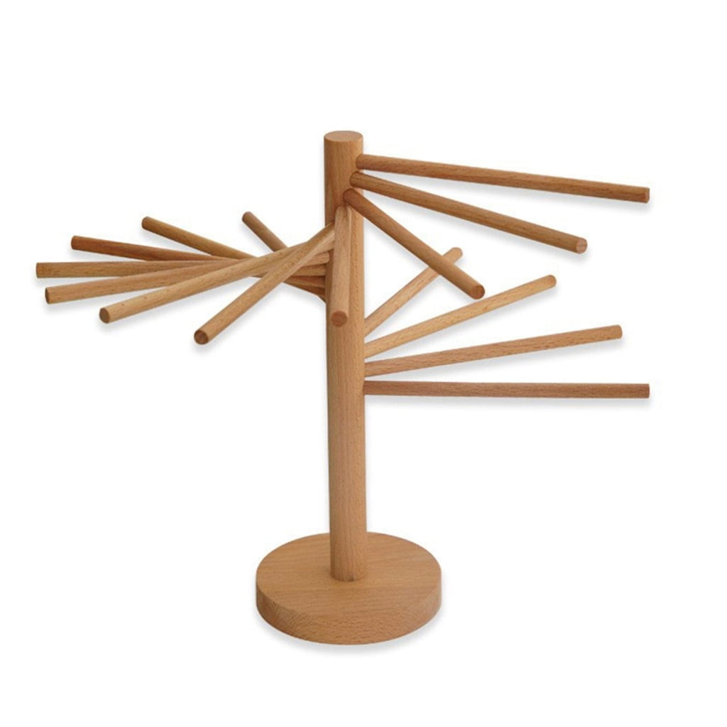 Yammee Decorative Wooden Pasta Drying Rack Space saving Drying Stand ...