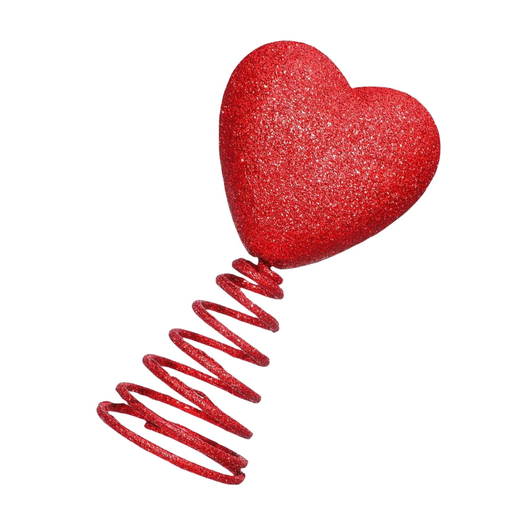 Yammee Durable Acrylic Valentine Tree Toppers Sparkling Heart Designs ...