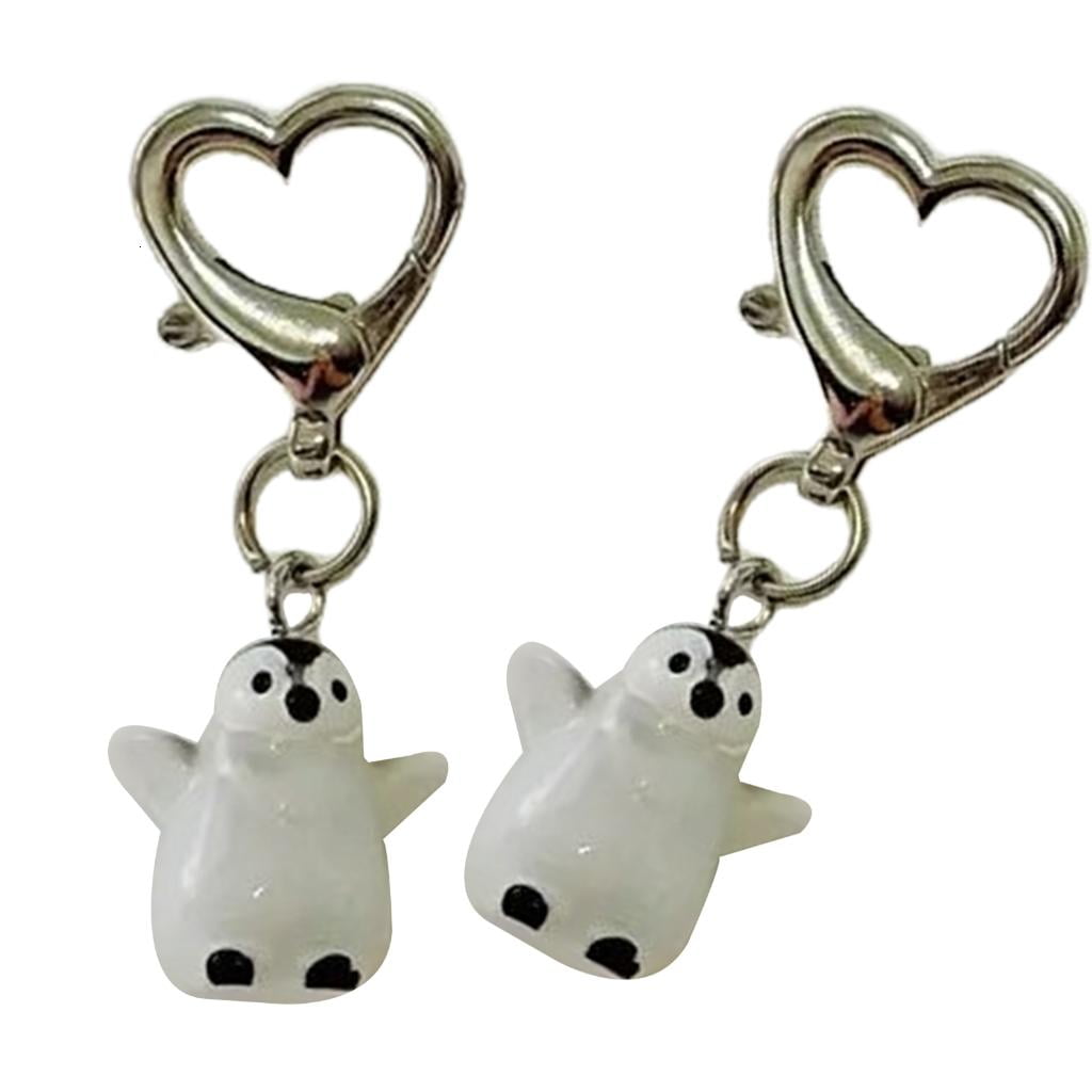 Yammee Elegant 3D Penguins Keychain Resin Decoration for Personalize ...