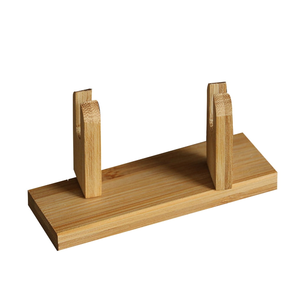 Yammee Elegant Chinese Style Bamboo Fan Stand Holder Bracket Rack Stand ...