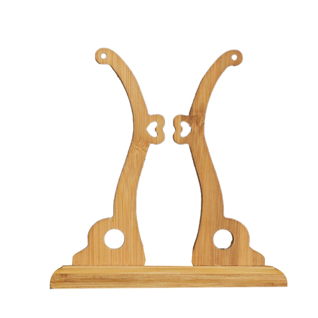 Yammee Elegant Chinese Style Bamboo Fan Stand Holder Bracket Rack Stand ...
