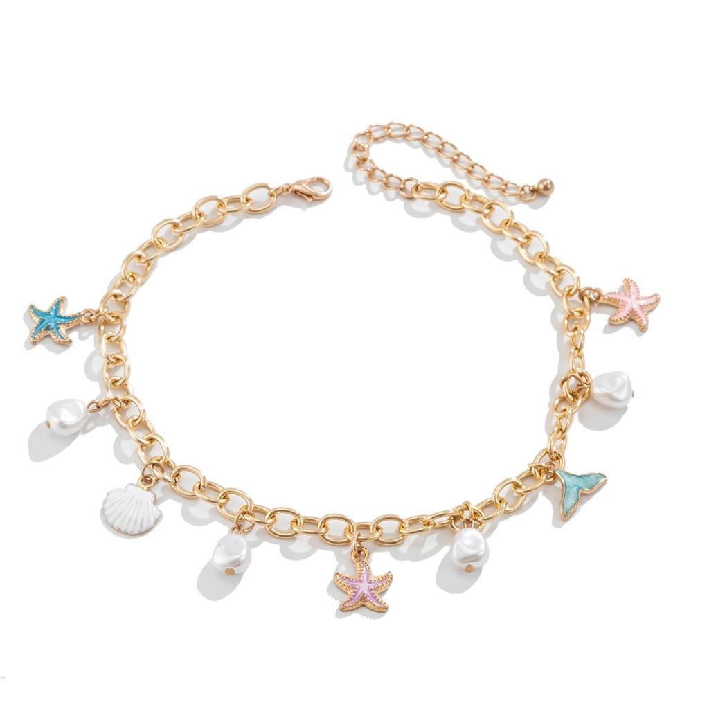 Yammee Elegant Shell Crosses Necklace in Gold Portable for Beach ...