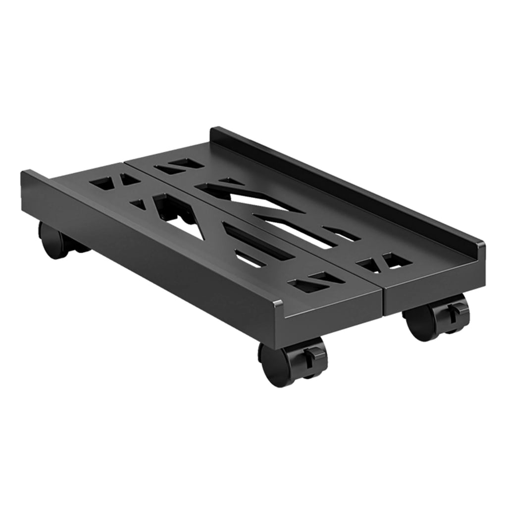 Yammee Ergonomic Computer Case Cart PC Tower Stand Increased Height and ...