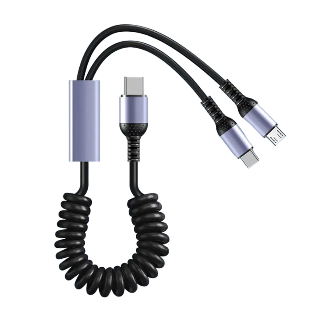 Yammee Expandables Double Connectors Car Charging Wire MicroUSB and ...