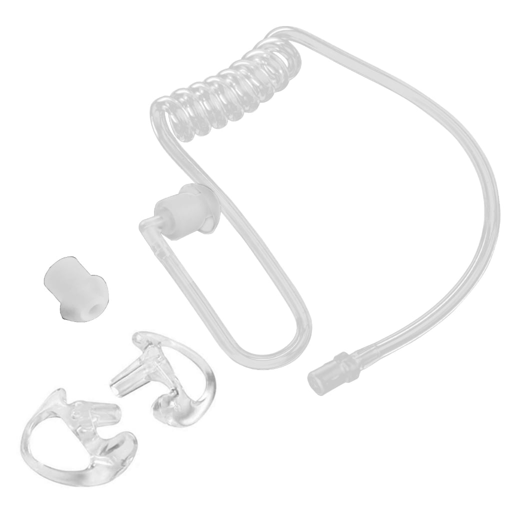 Yammee Flexible Spring Acoustic Air Tube Earplug Walkie Talkie Earphone ...