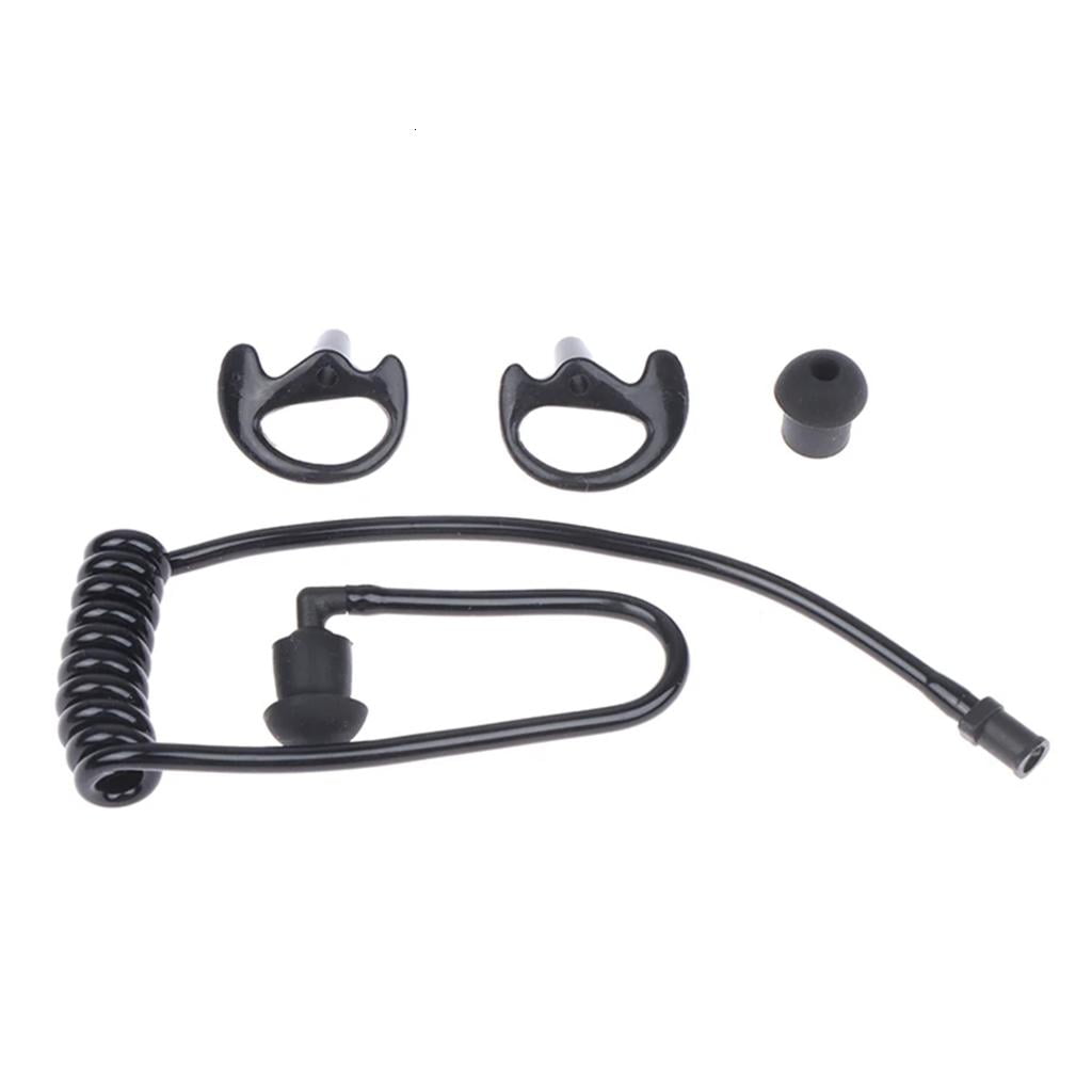 Yammee Flexible Spring Acoustic Air Tube Earplug Walkie Talkie Earphone ...
