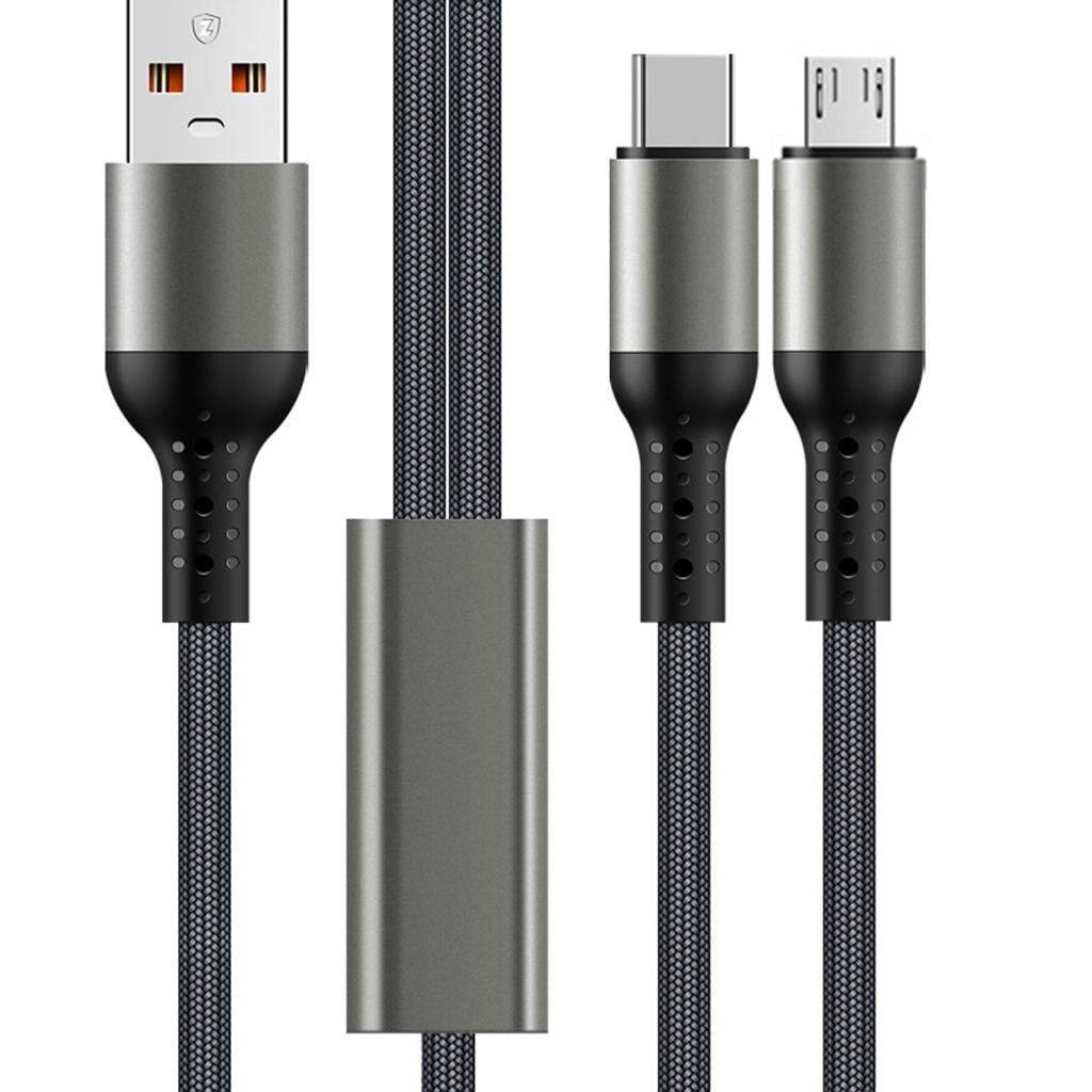 Yammee General Use USB Cable Nylon Two Device Charging Solution for ...