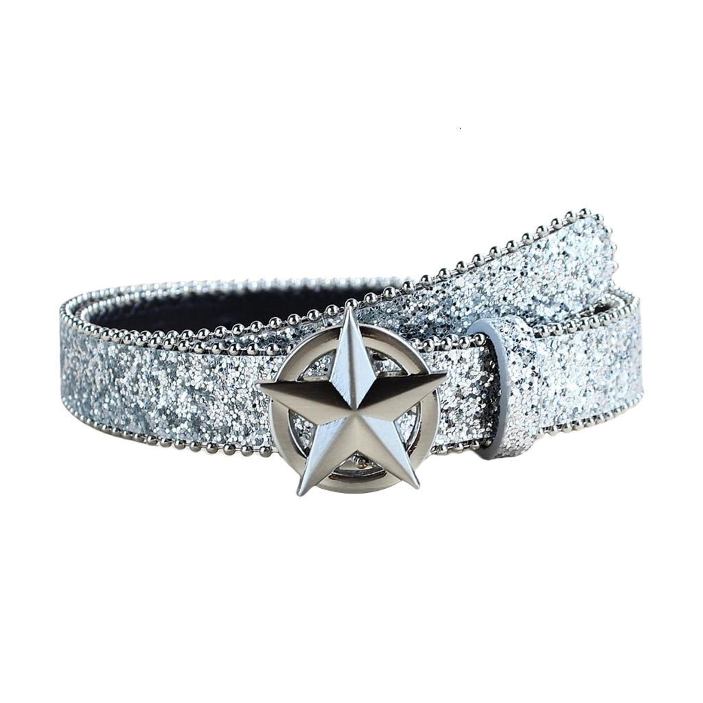 Yammee Grunge Waist Belt Body Chain Shining Glitter Beaded for Women ...