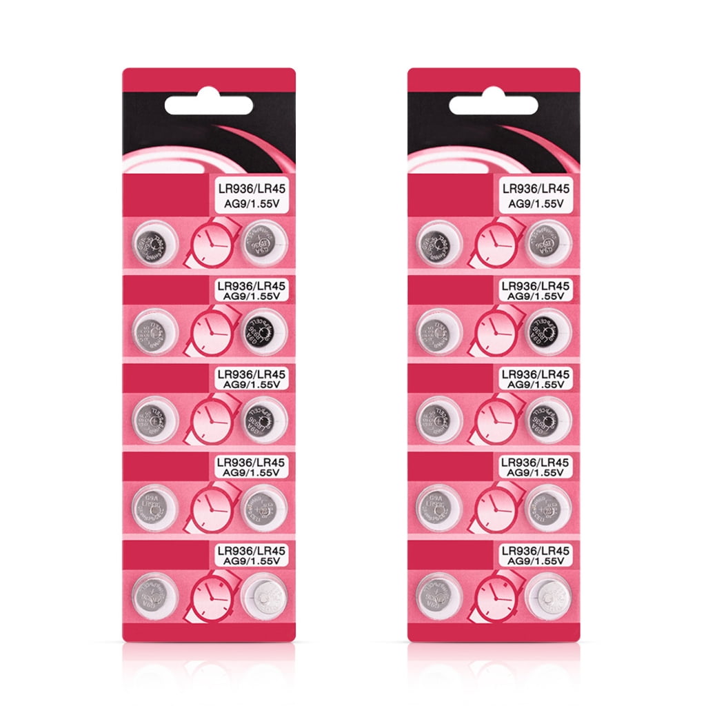 Yammee High Capacity AG9 LR936 Batteries 1.5V Button Battery For Low ...