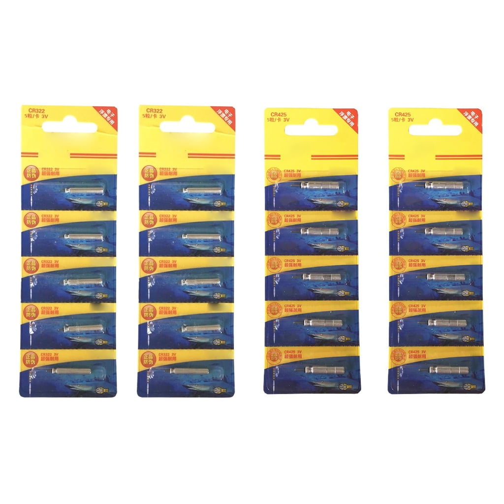 Yammee High Capacity CR322 CR425 Button Batteries Set for River Fishing ...