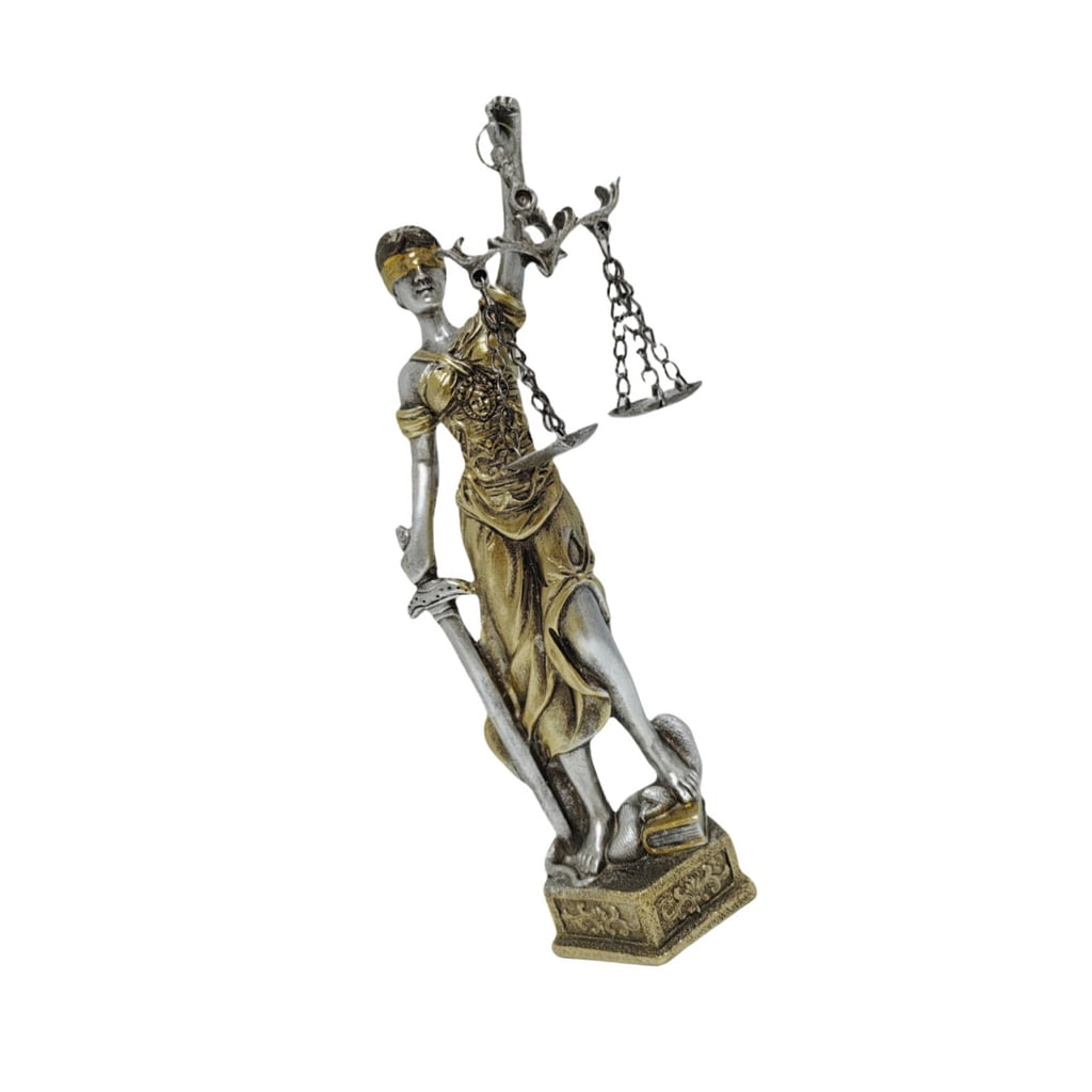Yammee Justice Goddess Sculpture Blind Law Lady Resins Figurine ...