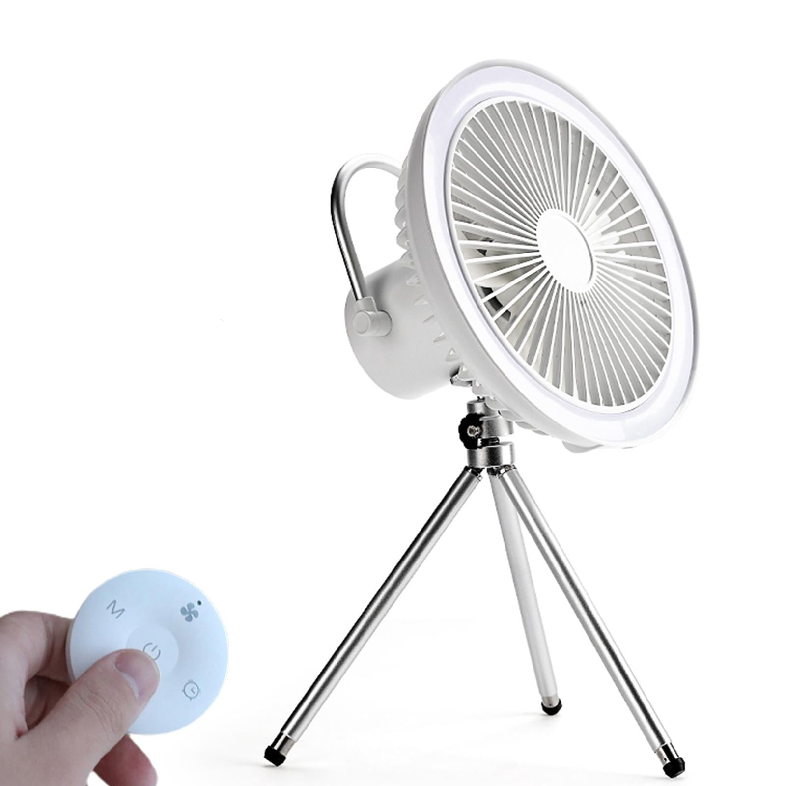 Yammee LED Fan Portable USB Remote Control Ceiling Table Desk Fan with ...