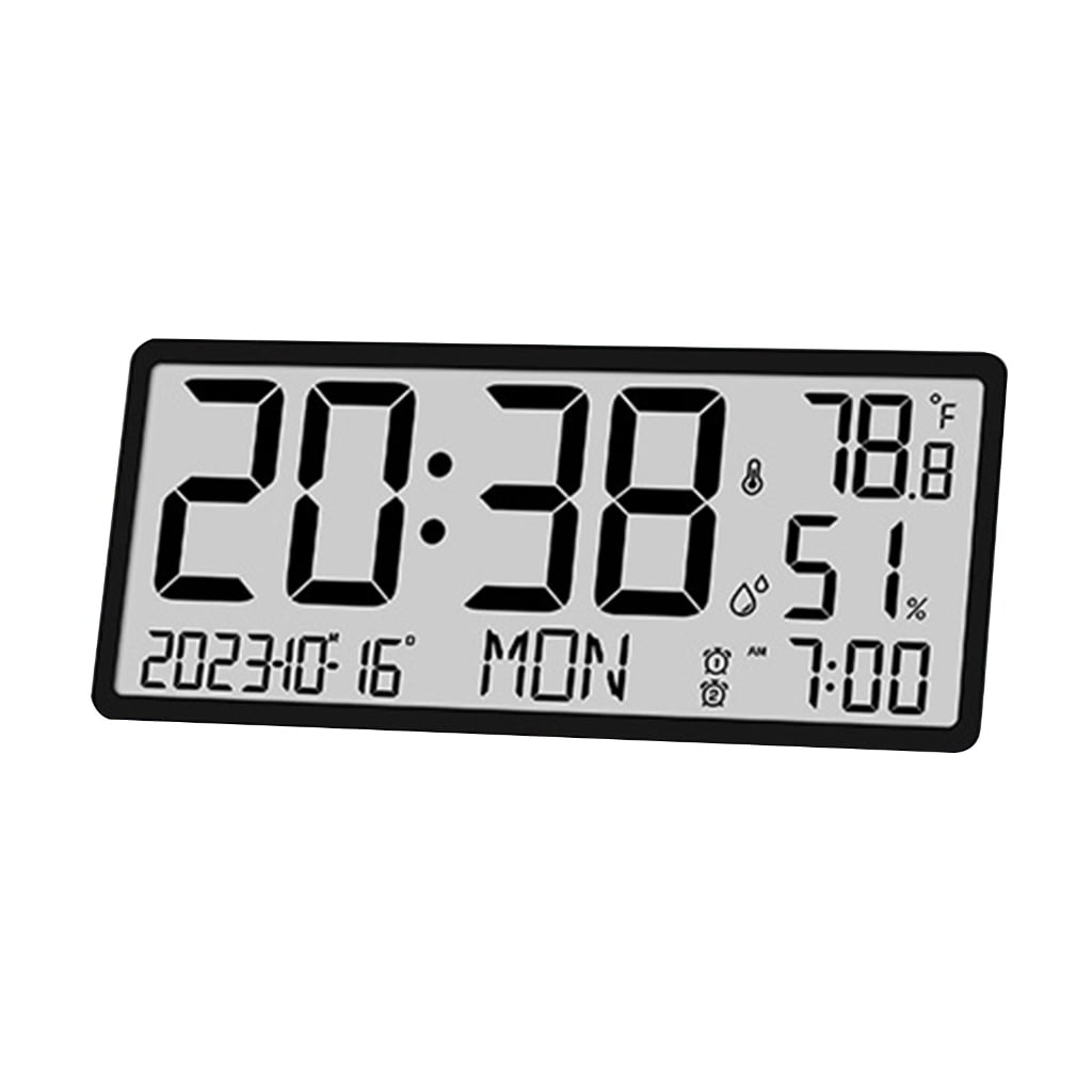 Yammee LED Large Screen Digital Clock Portable Wall Clock Easy to Read ...
