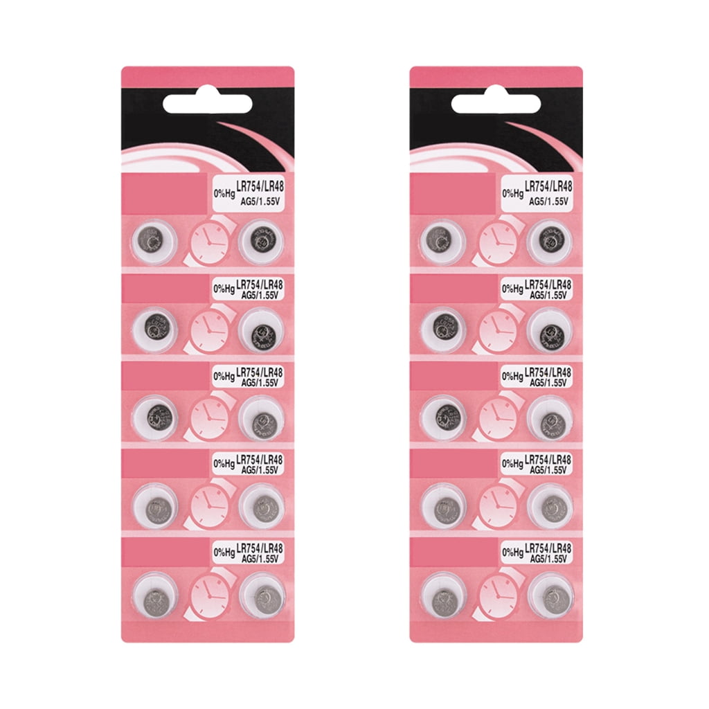 Yammee Long Lasting AG5 LR754 Alkaline Button Cells Batteries For Clocks Flashlights - Walmart.com