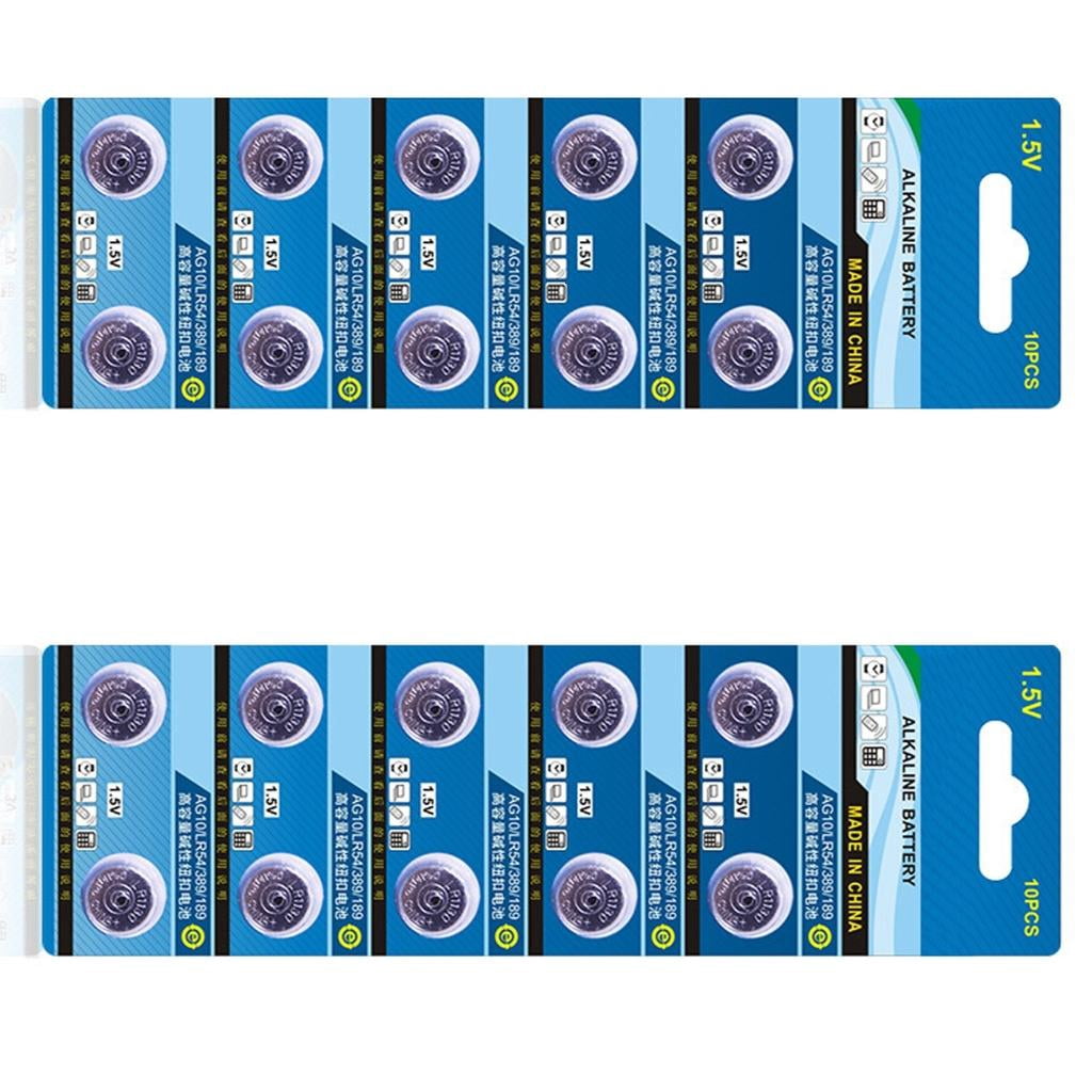 Yammee Long Lasting Power 20/10Piece AG10/LR54 Alkaline Button Coin ...