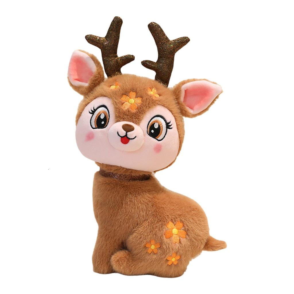 Yammee Lovely Plush Christmas Reindeer Stuffed Animal Toy With 3 Sizes ...