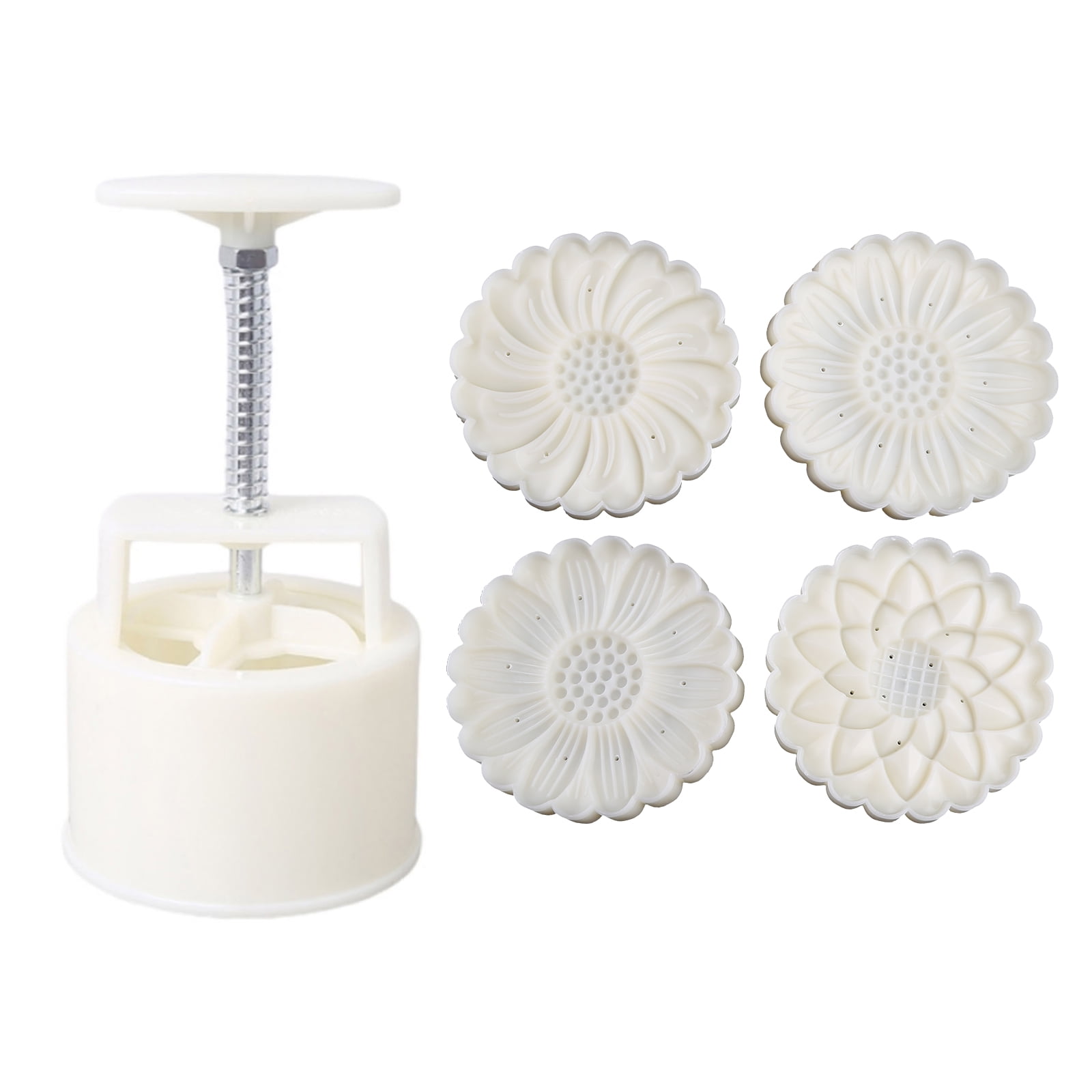Yammee Mooncake Stamps Cartoon Flower Shape DIY Baking Moulds for Mid ...