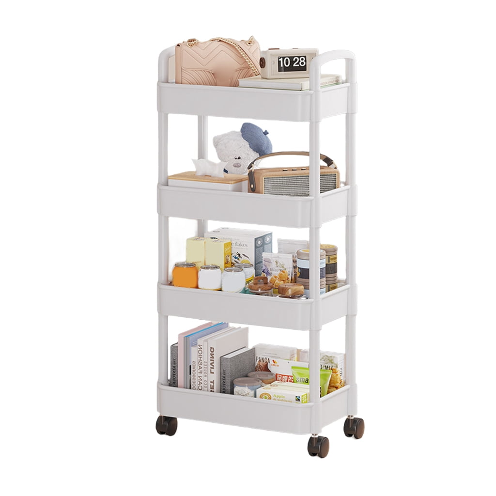 Yammee Multi-Layer Storage Cart Household Cart with Wheels Space ...