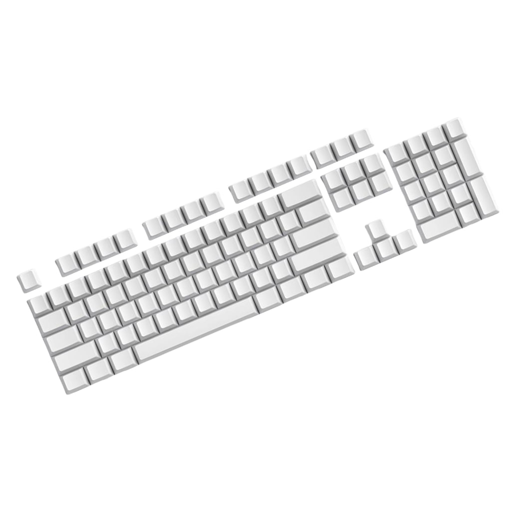 Yammee Original Profile 104Key PBT Blank Keycaps Minimalist White PBT ...