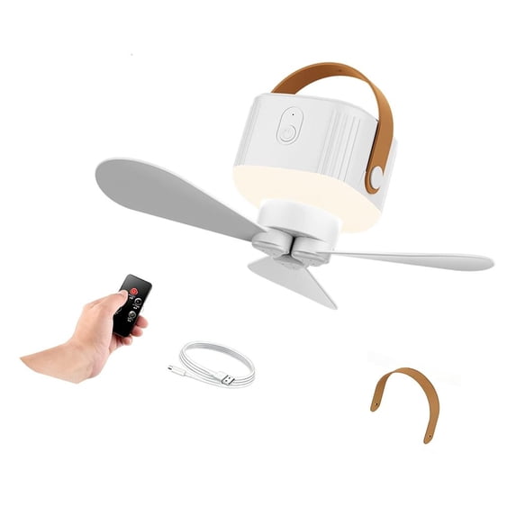 Yammee Outdoor Camping Fan Remote Control Ceiling Fan 3 Speed Hanging ...