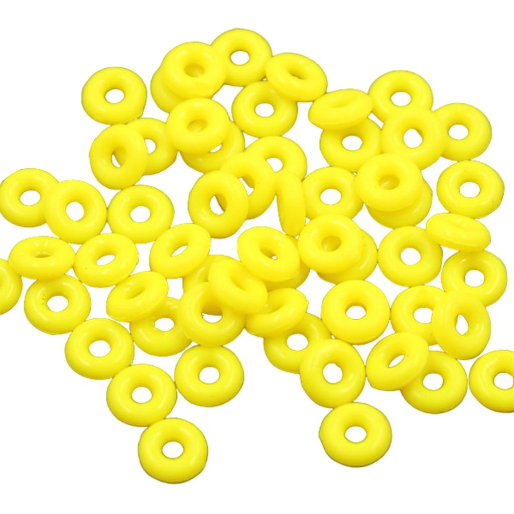 Yammee Pack of 100 Silicone Spacer Rings Bracelets Rings Silicone ...