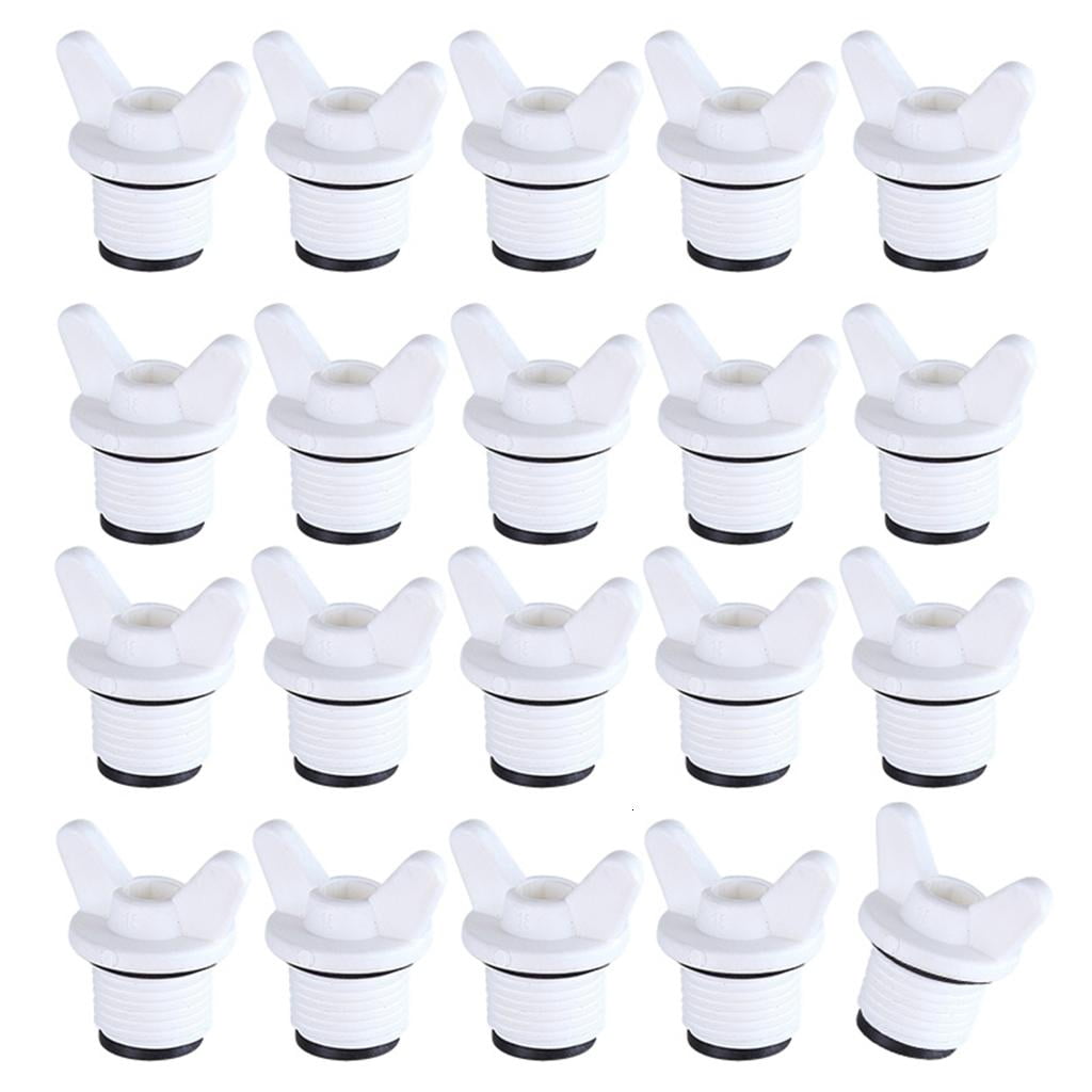 Yammee Pack of 20 Plastic Threaded Pipe Caps 4 Inch Size Secure Water ...