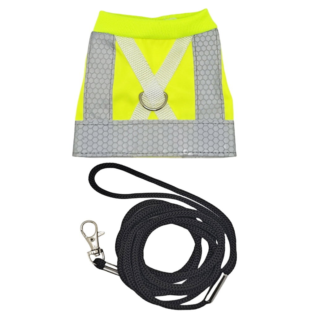Yammee Parrot Vest with Leash Reflective Theme Waterproof Bird Garment ...