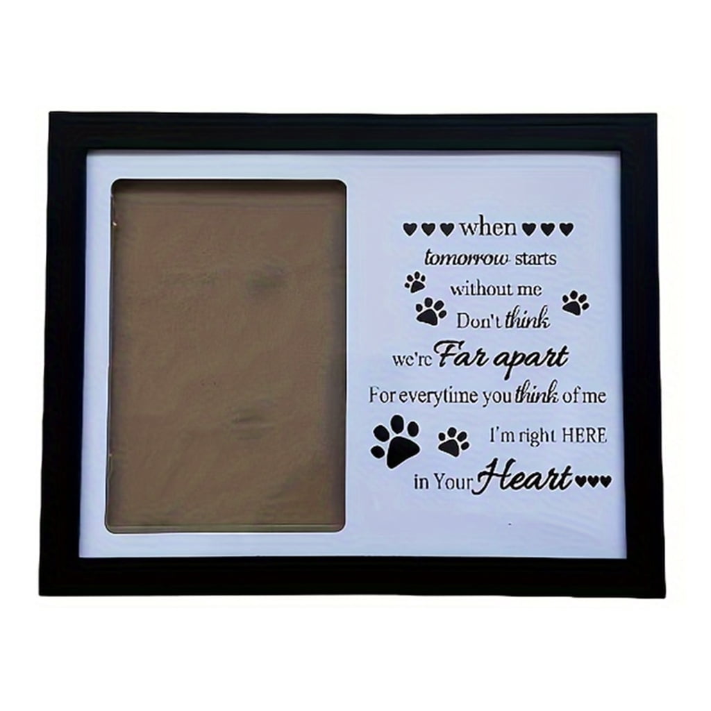Yammee Pet Memorial Pictures Frame Wood Pet Frame Photo Display Holder ...