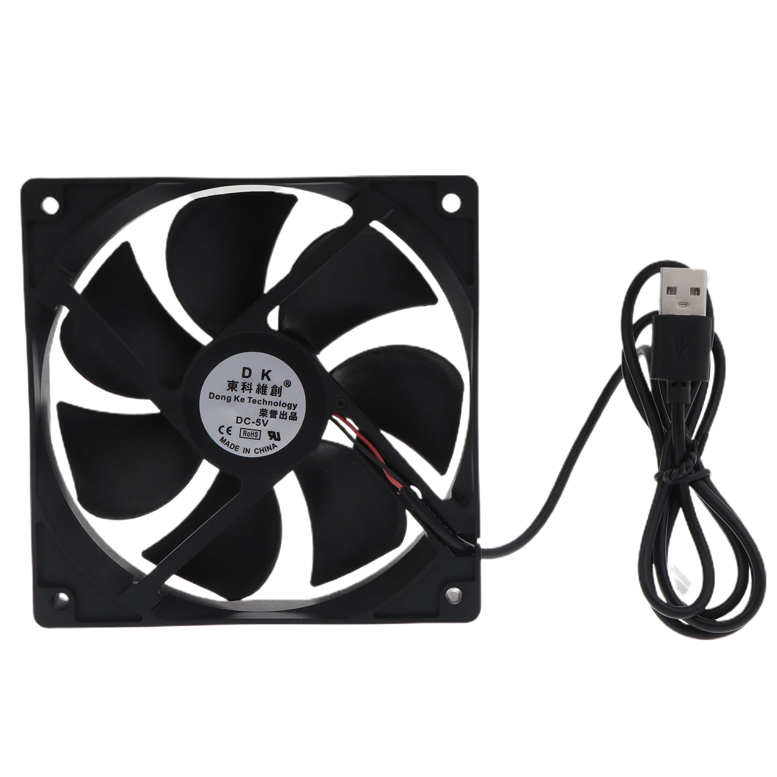 Yammee Porous Bearing Cooling Fan 120x120x25mm 5V USB Chassis Radiators ...