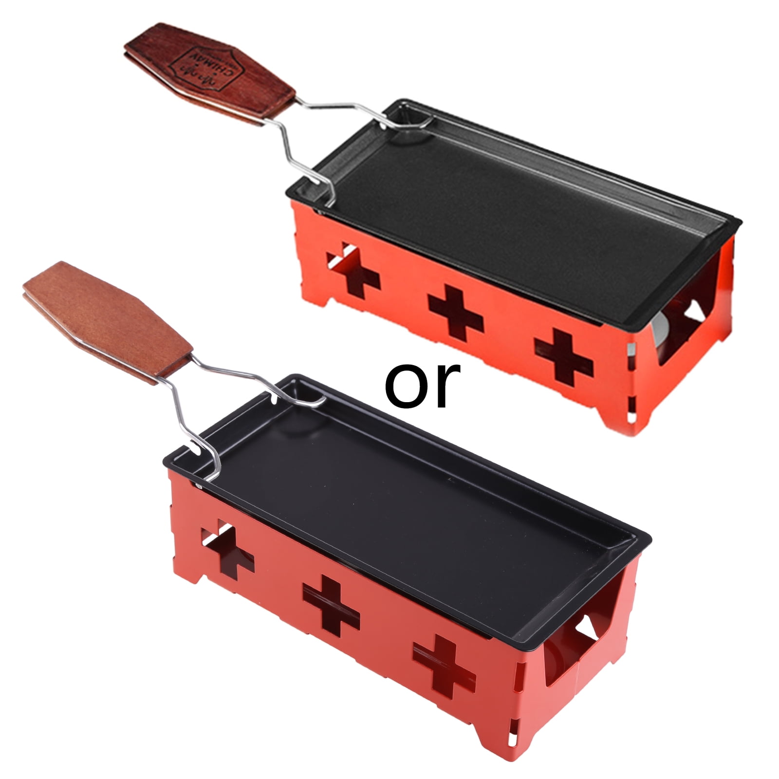 Yammee Portable Cheese Raclette Pan Oven Grill Plate Rotaster Baking ...