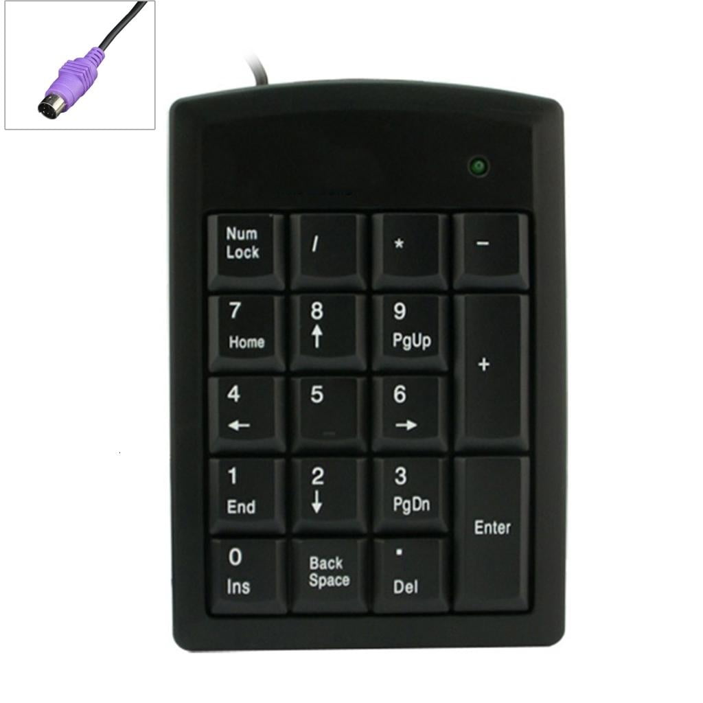 Yammee Portable USB PS2s Number Pad Silents Key USB PS2s For Office ...