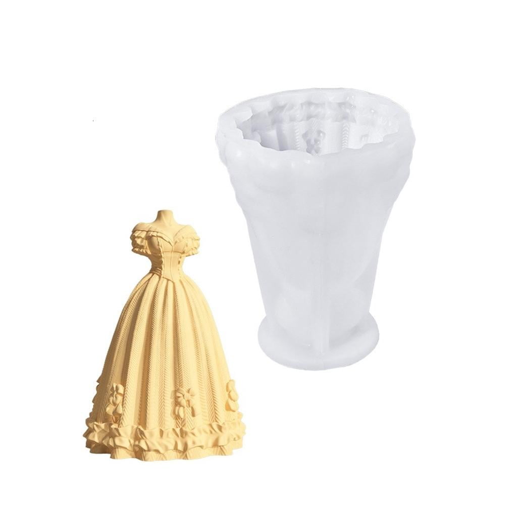Yammee Premium Silicone Dress Candle Craft Mold For Detailed Bridal ...