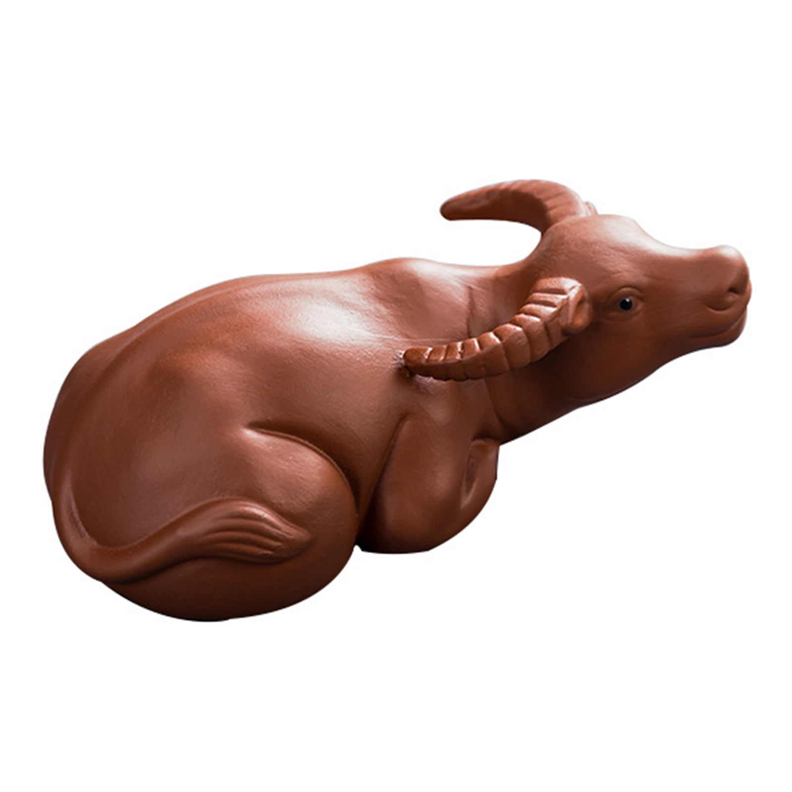 Yammee Purple Clay Tea Pet Samll Cattle Figurines, Cute Kung Fu Tea ...