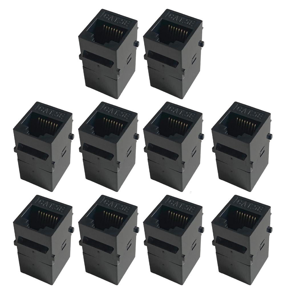 Yammee 10Pcs RJ45 Connector Cat6 Cat5e Straight Through Network Modules ...
