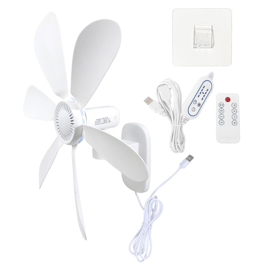 Yammee Remote Control 5V Wall Fan With 8H Timer 4 Speed Detachable Easy ...