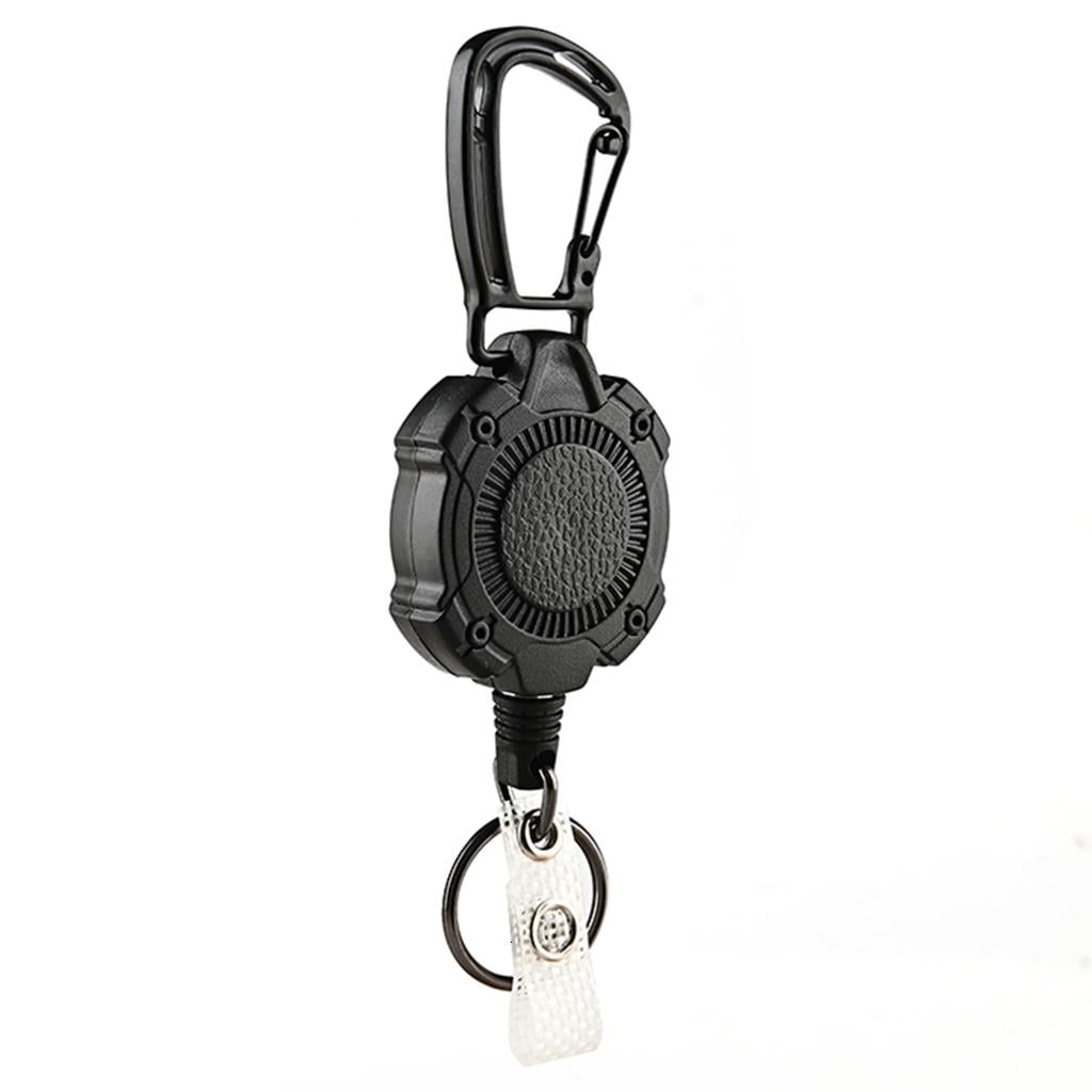 Yammee Retractable Keychain Heavy Duty ID-Card Badge Holder Extendable ...