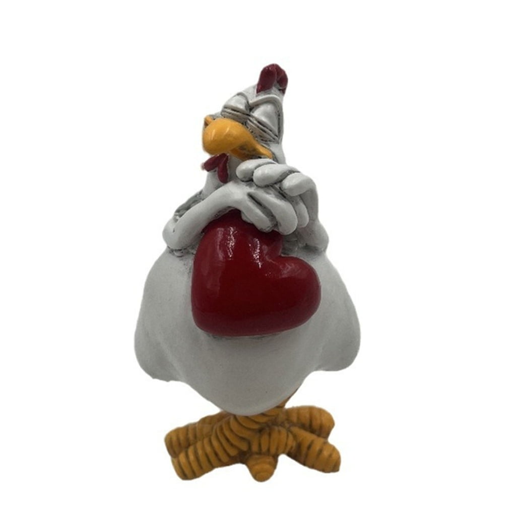 Yammee Rooster Garden Statue Decorations Chicken Farm Animals ...