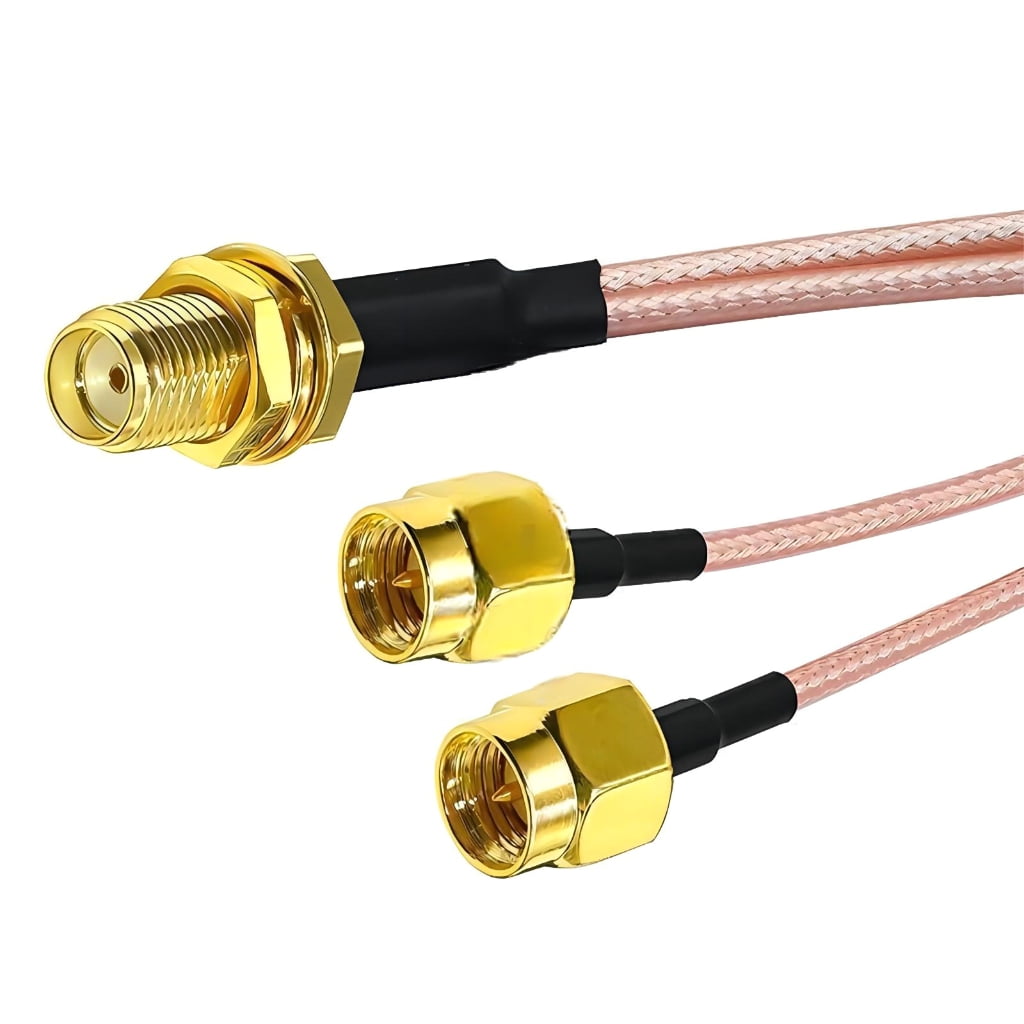 Yammee SMA Female to Double SMA Male Y Splitters Extension Cable RG316 Adapters - Walmart.com